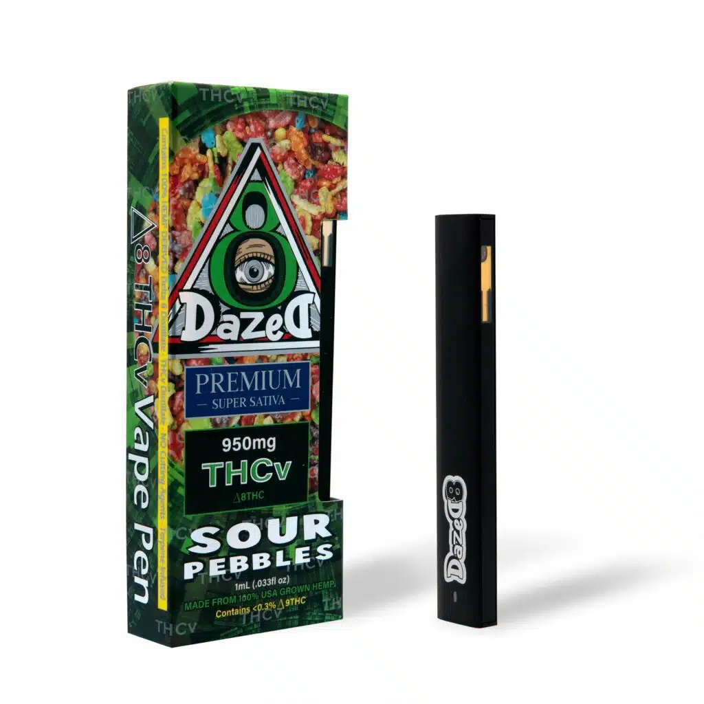DazeD8 Sour Pebbles Delta 8 THCV Disposable Vape (1g) - CBD THC Vape
